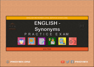 MCQ in English - Synonyms Part 2 | Civil Service Exam (CSE)