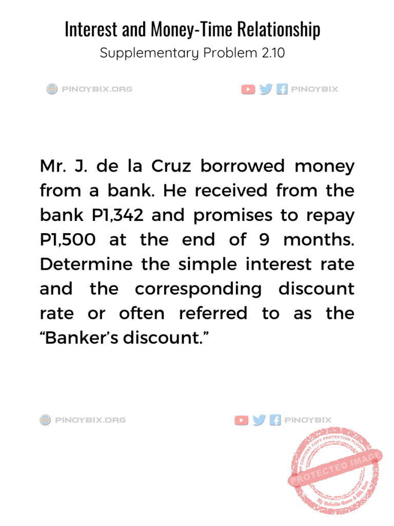 Solution: Determine the simple interest rate and the corresponding ...