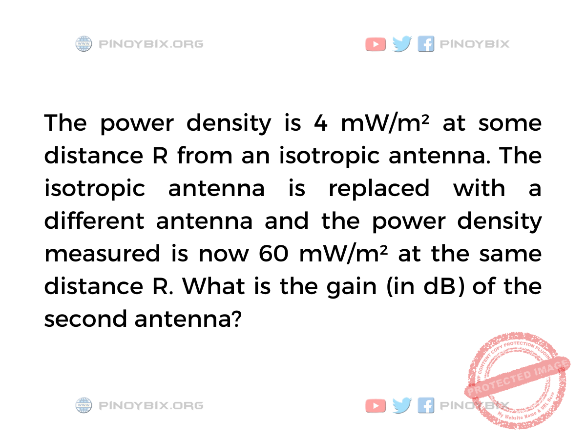 Solution: What is the gain (in dB) of the second antenna?