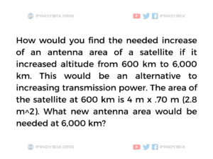 Solution: What new antenna area would be needed at 6,000 km?