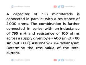 Solution: Determine the rms value of the total current